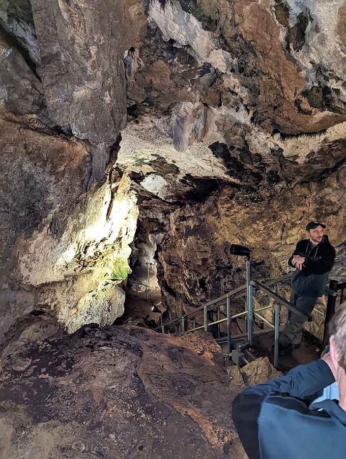 Rangers guide visitors through passages where every surface tells a story written in minerals, water, and geological time.