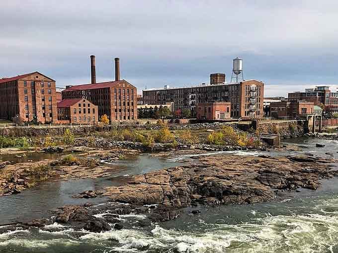Columbus shows off its industrial heritage along the Chattahoochee, where brick buildings stand proud against rushing water.