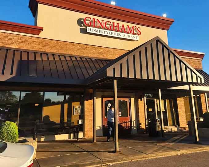 The building sits ready to welcome hungry travelers and locals alike, promising portions that require strategic planning and loose clothing.