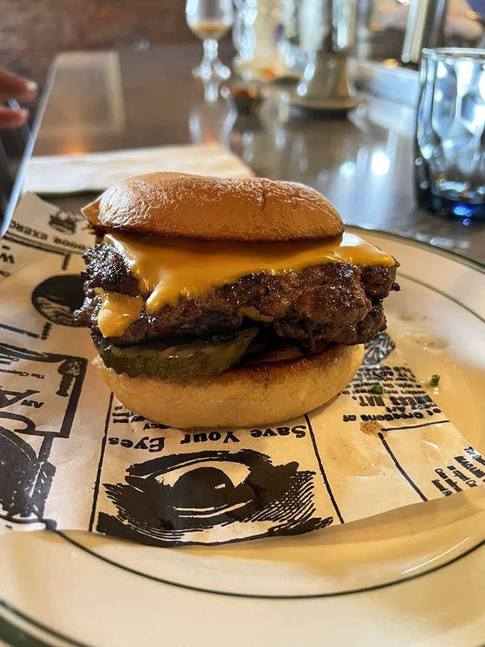 This cheeseburger at brunch time breaks all the rules, and we're absolutely here for this delicious rebellion.