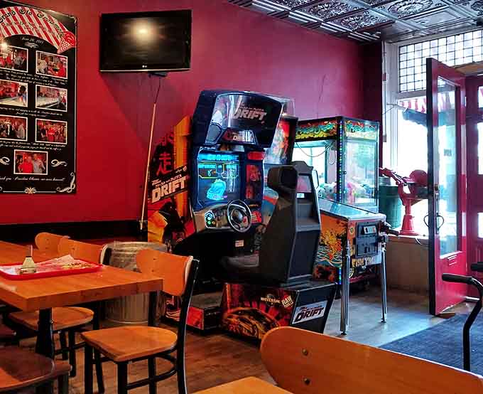 Arcade games tucked in the corner mean you can work off your sundae guilt while still staying close to more ice cream.