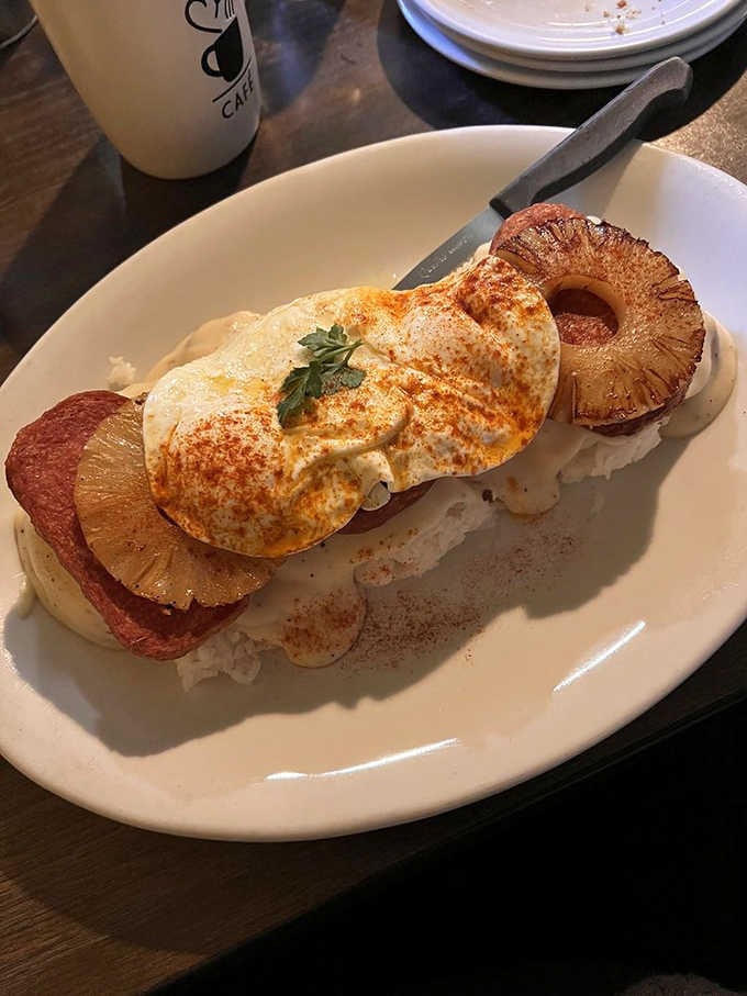 The Loco Moco brings Hawaiian comfort to Olympia with rice, meat, gravy, and eggs in glorious harmony together.