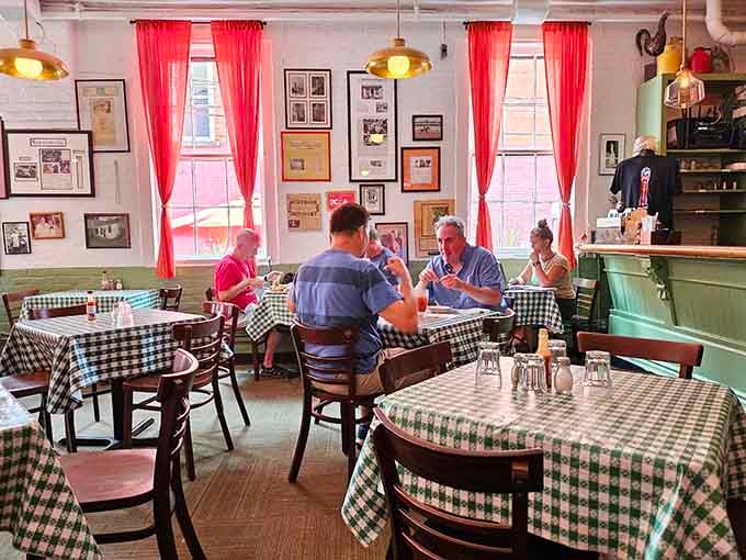 Real people enjoying real food in a real restaurant&mdash;no pretense, just the simple pleasure of a great meal.