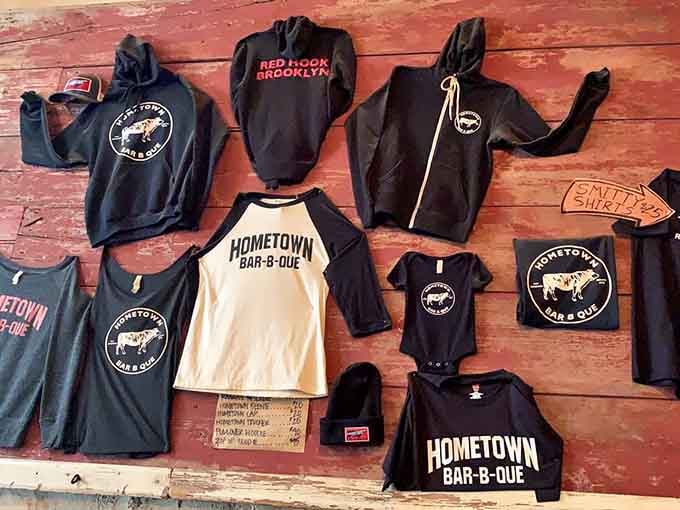 Wear your barbecue pride home with merchandise that lets everyone know where you found Brooklyn's best ribs.