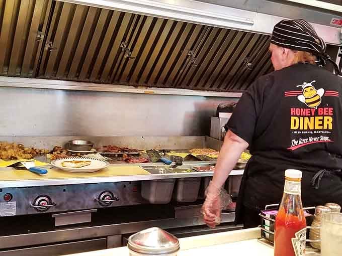 The kitchen hums with activity, turning simple ingredients into the kind of meals that create loyal regulars.