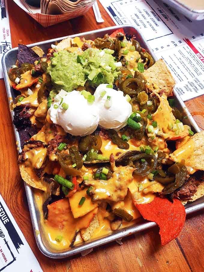 These loaded nachos take the concept of "appetizer" and turn it into a full-contact sport worth playing.