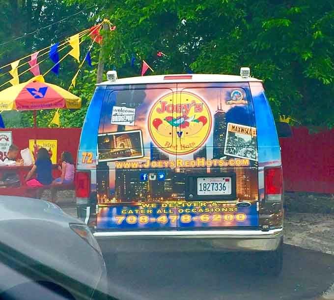 The Joey's food truck brings the party to you, spreading hot dog joy throughout the greater area.