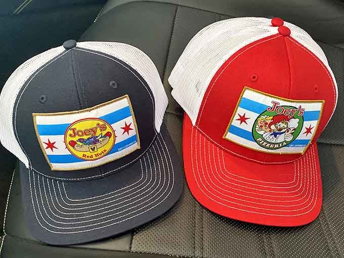 Joey's branded caps let you advertise your excellent taste in hot dogs long after you've finished eating them.
