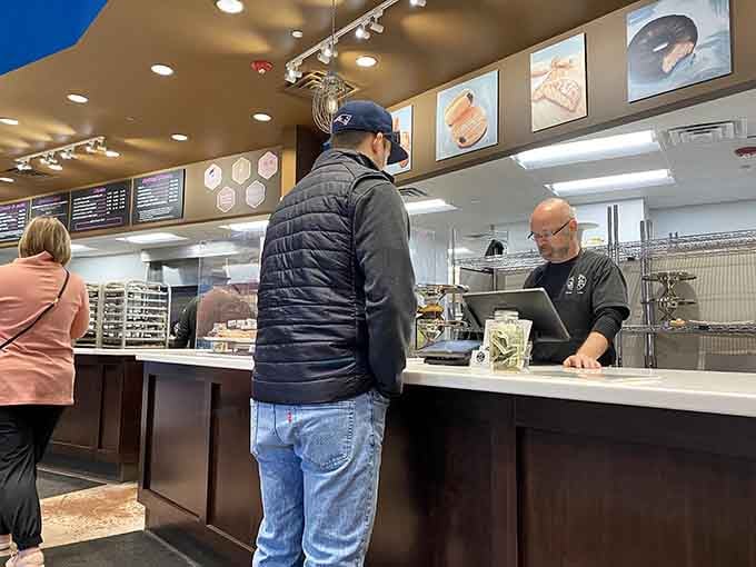 The ordering counter where dreams come true and difficult decisions about chocolate versus vanilla get made under pressure.