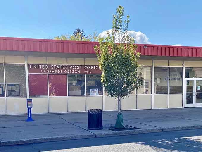 Even the post office looks relaxed here, probably because nobody's stressed about making rent by the first of the month.