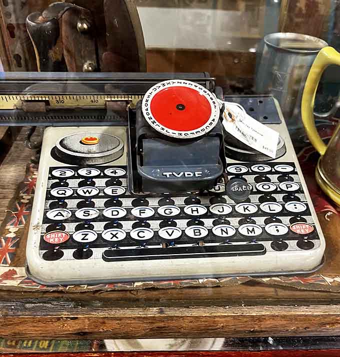 This vintage typewriter made words permanent, no backspace button, just commitment and correction fluid everywhere.