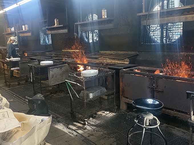 Those open flame grills working overtime are where the magic happens and vegetarians' resolve goes to die.