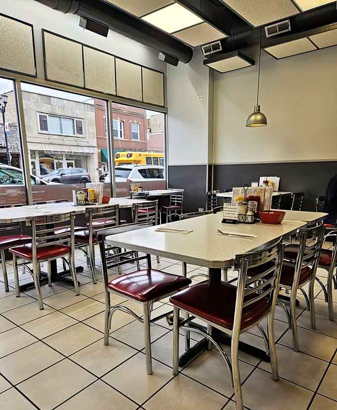 Window seats offering Madison Street views and people-watching opportunities between bites of your perfectly cooked eggs.