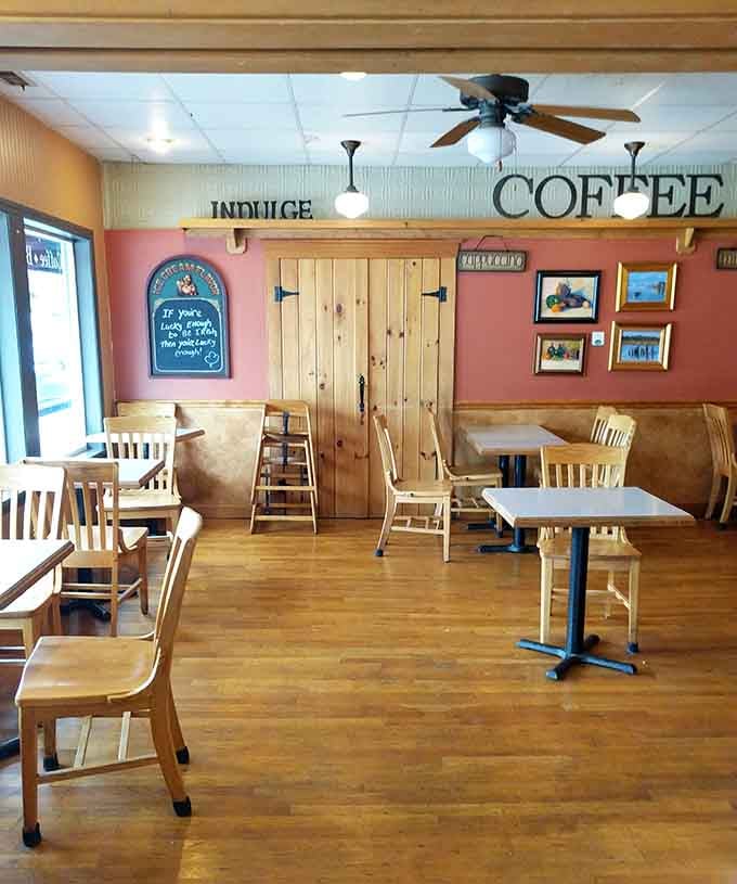 Words like "INDULGE" and "COFFEE" on the walls aren't suggestions &ndash; they're a lifestyle philosophy you should absolutely embrace.