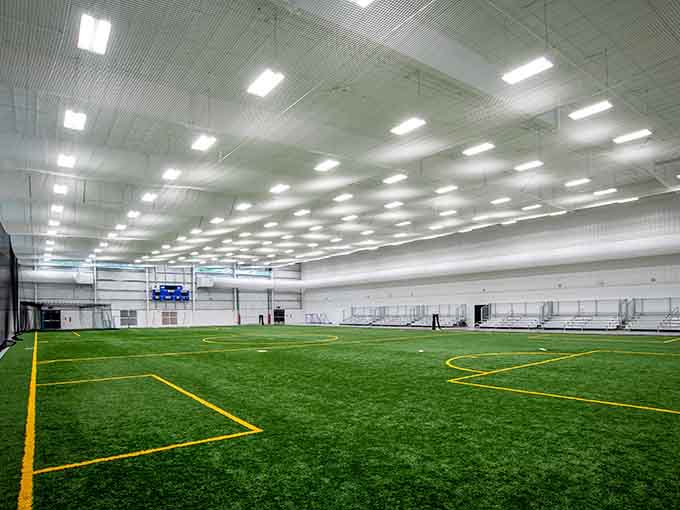 The Community REC Center offers indoor sports facilities proving small towns invest in recreation beyond just Friday night football.