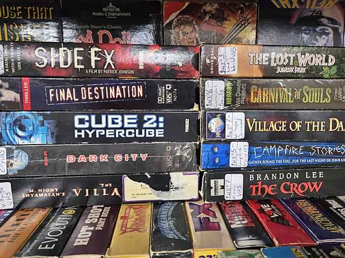 VHS tapes remind us when movie night meant rewinding and late fees were actually a thing.