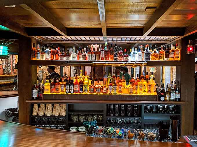 That bar holds enough rum varieties to make even the pickiest pirate weep with joy.