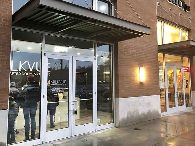 Evening light hits the storefront just right, beckoning you inside like a beacon of sugary salvation in Gig Harbor.