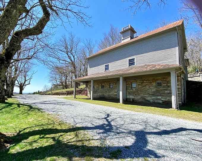 The carriage house built with more style than most modern homes, because priorities were different then.