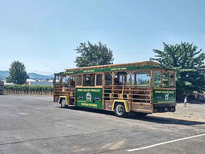 The Fruit Valley Trolley waits to extend your adventure, because one magical ride apparently wasn't quite enough for today.