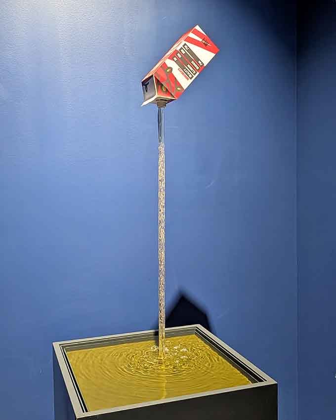 This floating carton defies physics in ways that'll make you question everything you learned in school.