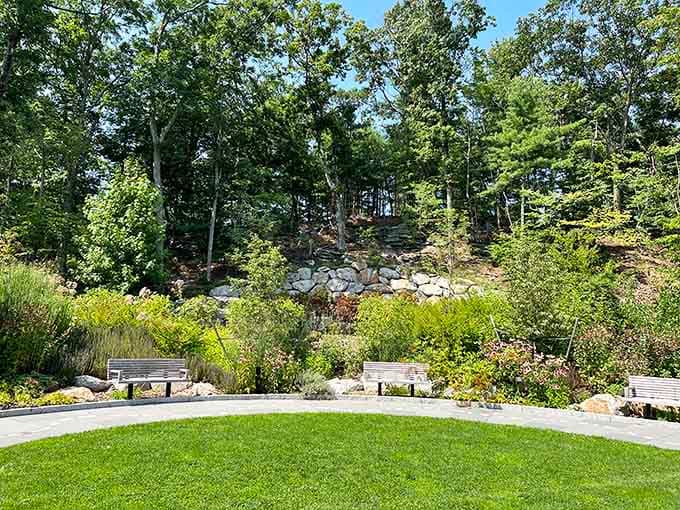 Manicured lawns and carefully placed benches offer the perfect spot to sit and pretend you have your life together.