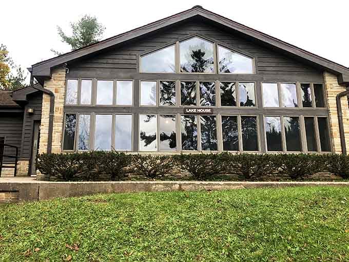 The Lake House stands ready to host gatherings where the view does most of the entertaining for you.