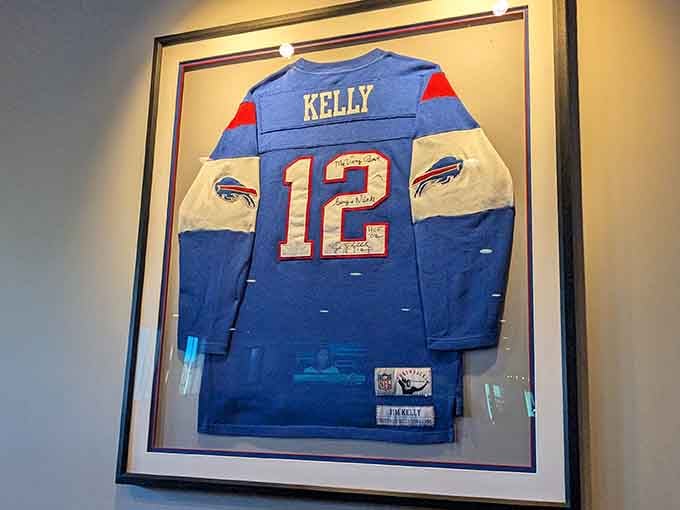 Sports memorabilia on the walls reminds you this is upstate New York, where good food and team pride coexist.