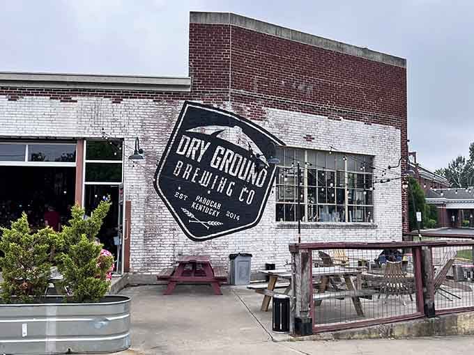 Dry Ground Brewing occupies the kind of industrial-chic space that costs millions in bigger cities.