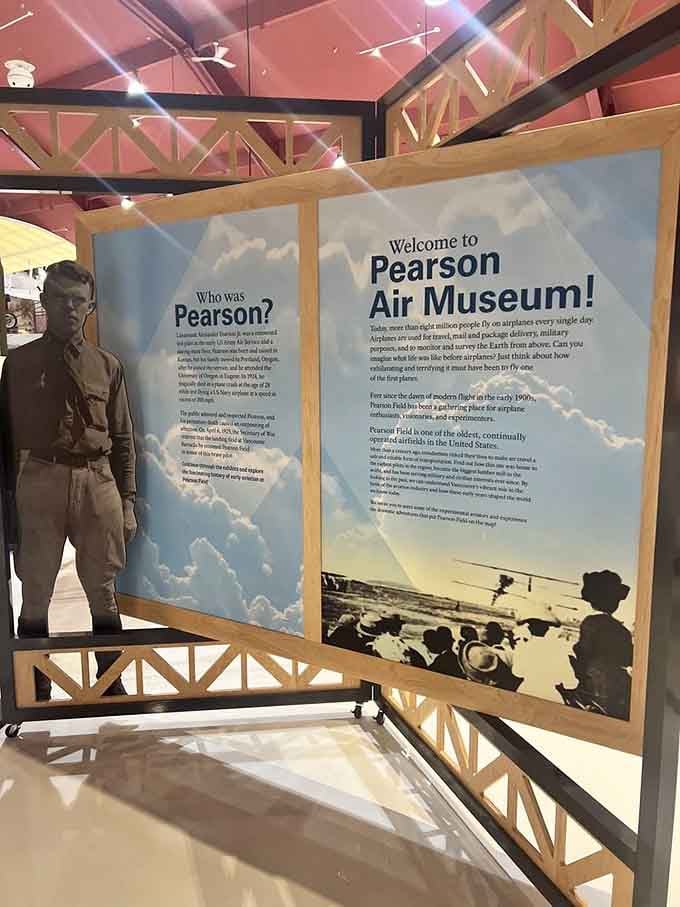 Welcome displays set the stage for your journey through decades of flight innovation and Pacific Northwest heritage.