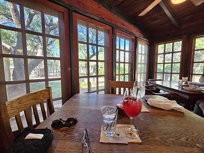 Windows framing the ranch landscape so perfectly you'll forget to check your phone for at least ten minutes.