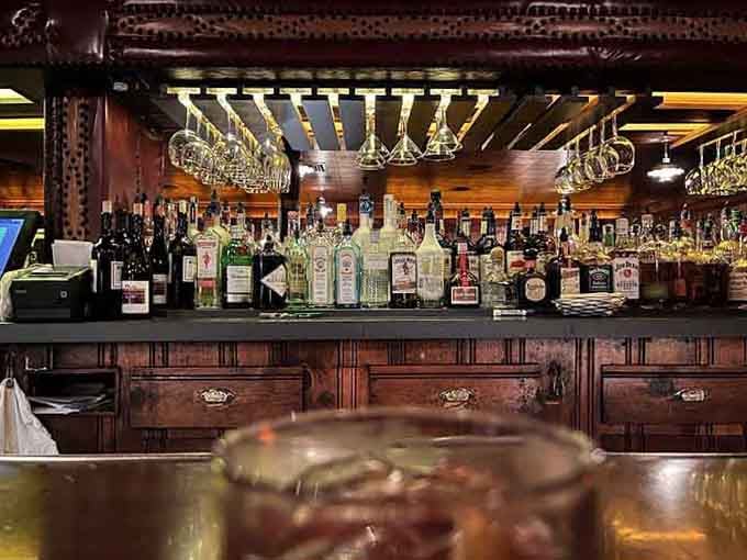 The bar stocks all the classics because sometimes a proper martini matters more than mixology trends.