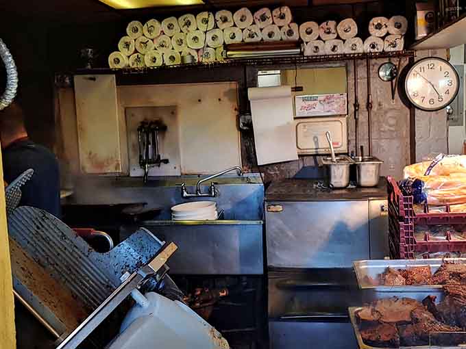 Behind the scenes magic: where rolls meet meat and simple ingredients become something absolutely extraordinary and delicious.