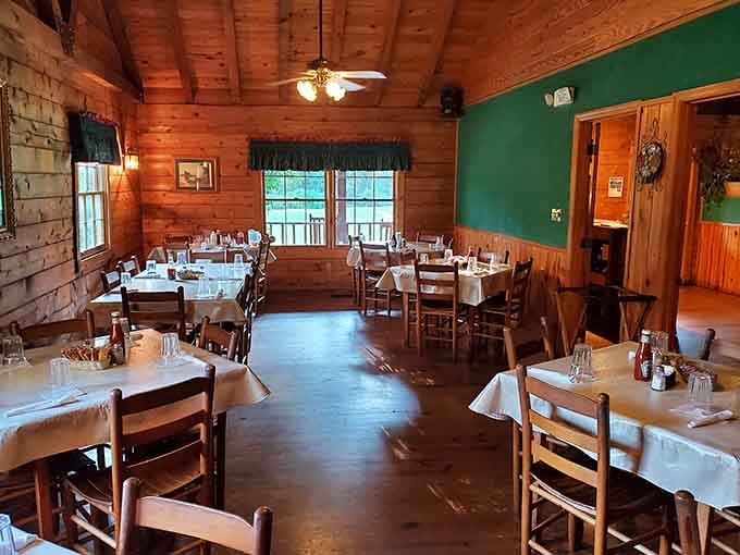 Natural light streams through windows onto tables ready for diners seeking authentic country cooking done exceptionally well.