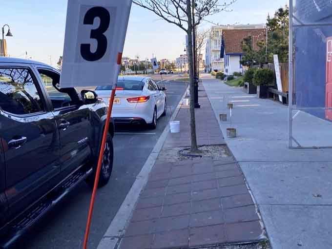 Street parking in Asbury Park: part treasure hunt, part competitive sport, entirely worth it for the pizza.