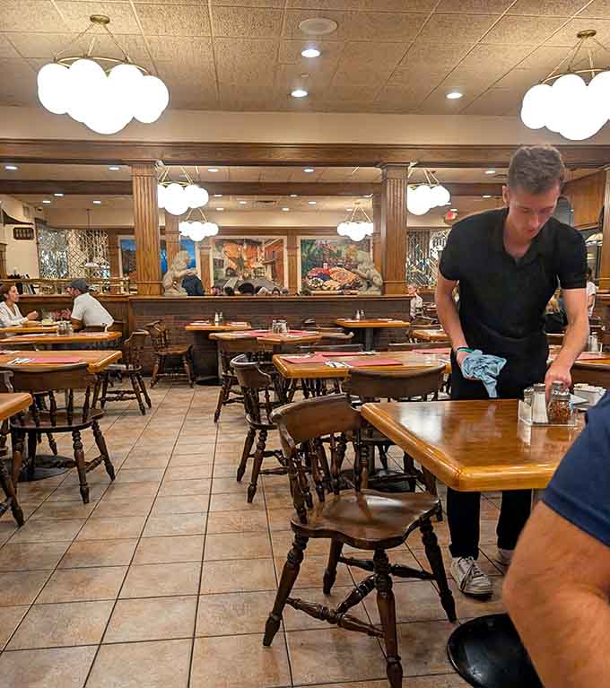 Multiple dining areas ensure there's always room for one more family celebration or impromptu pizza craving satisfaction.