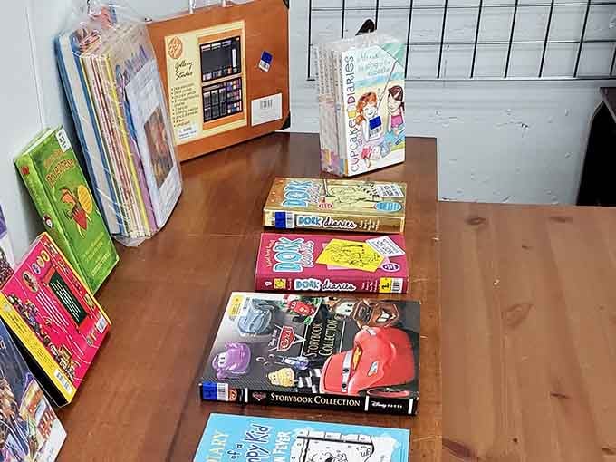 Children's books waiting to spark young imaginations, because reading never goes out of fashion or budget.