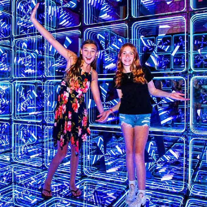 Step into this electric blue wonderland where the walls have more energy than your morning coffee ever could.