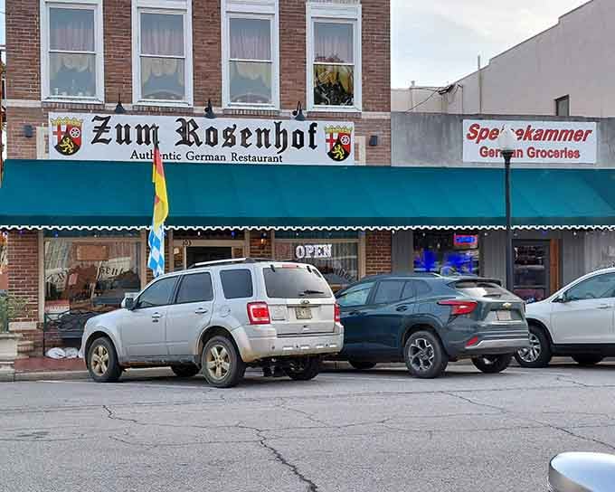 Downtown Hinesville hides this German treasure between the Speisekammer grocery and dreams of Bavarian village streets you've never visited.