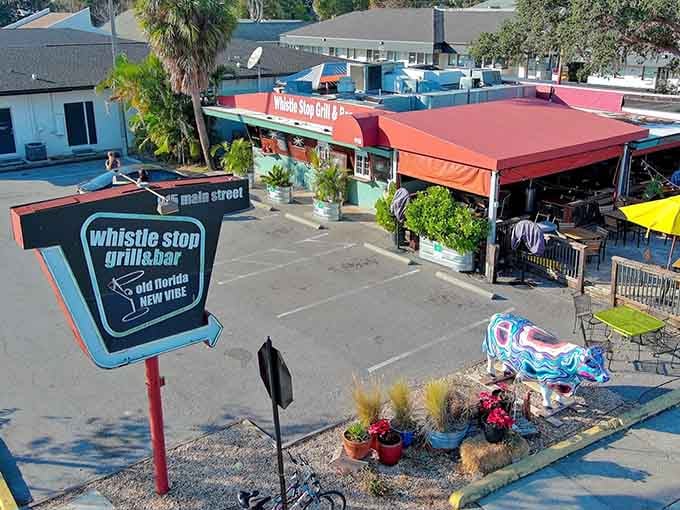 Whistle Stop Grill promises the kind of casual waterfront dining where flip-flops are not just accepted but practically required.