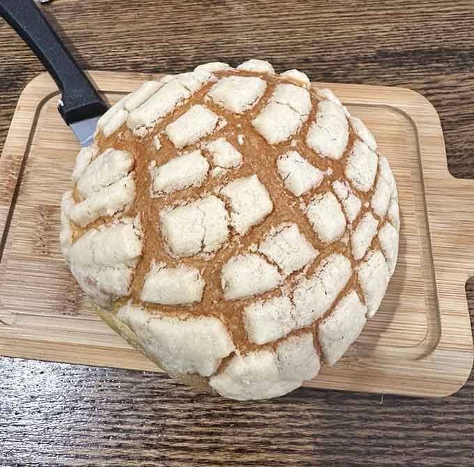 This vanilla concha is a work of art that's almost too beautiful to eat, but you will.