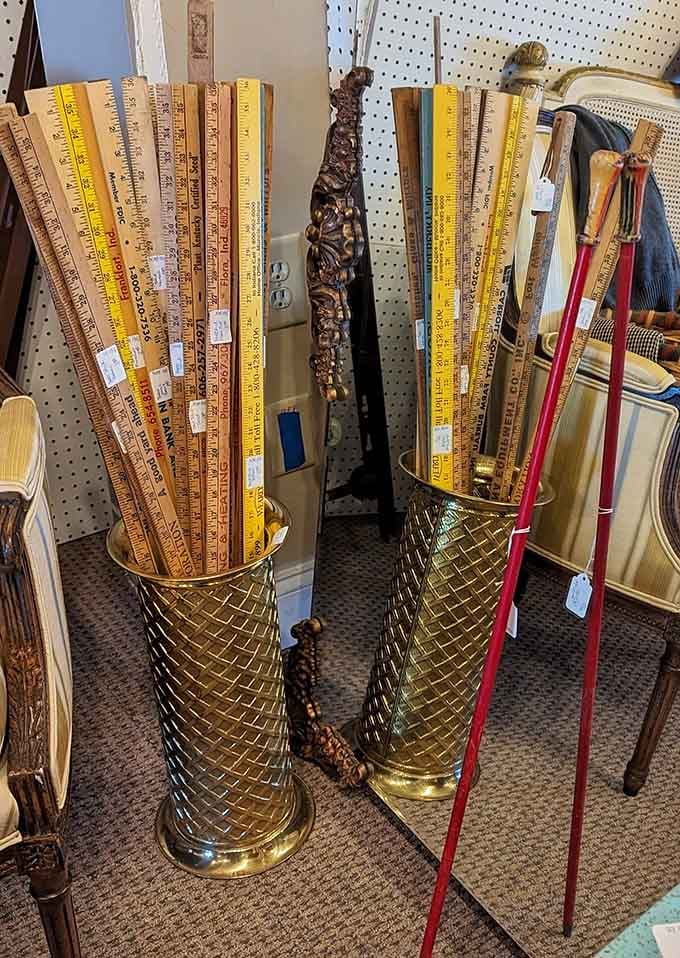 Yardsticks galore, because apparently measuring things was a much bigger deal back in the day.