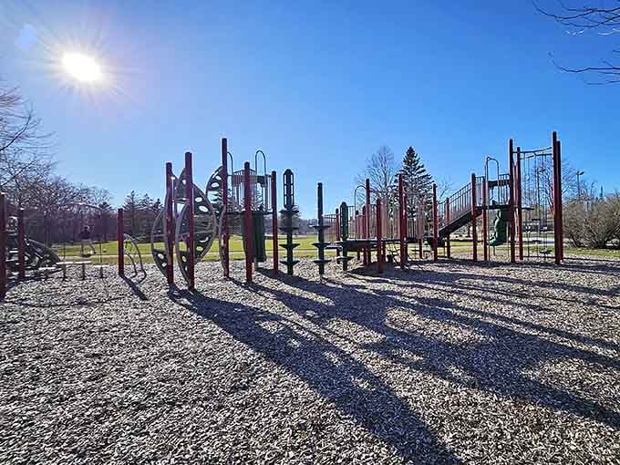 Playgrounds where today's kids run and laugh, blissfully unaware of the rich history surrounding their fun.