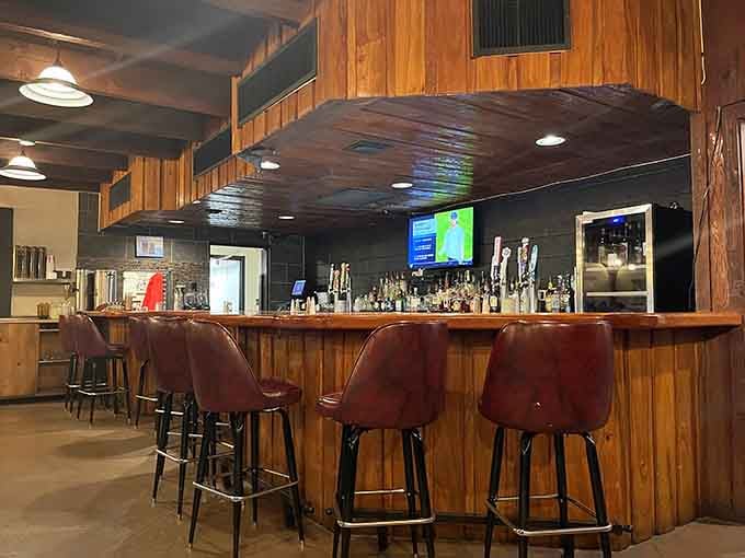 The Topachena Lounge offers a comfortable spot for drinks where conversation flows easier than at trendy loud bars.