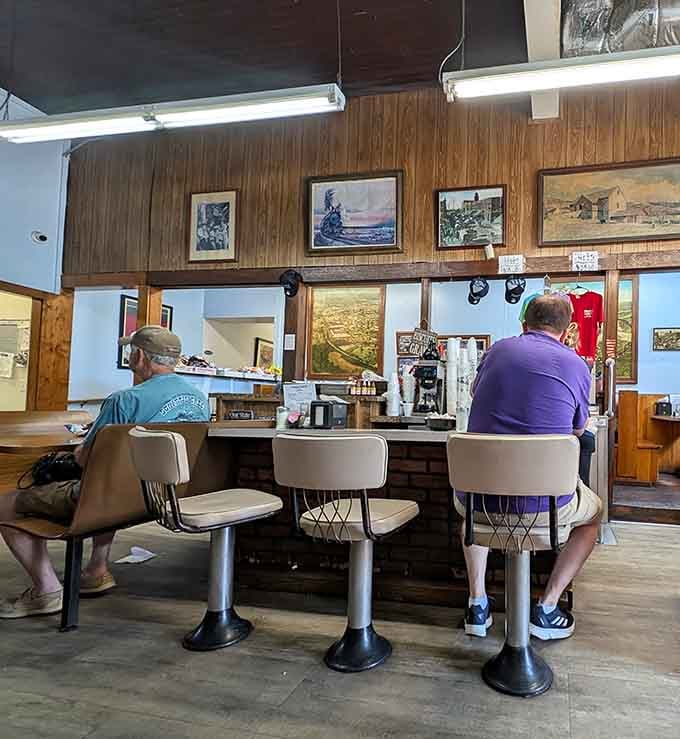 Counter seating brings strangers together over shared appreciation for exceptional food and genuine Southern hospitality always.