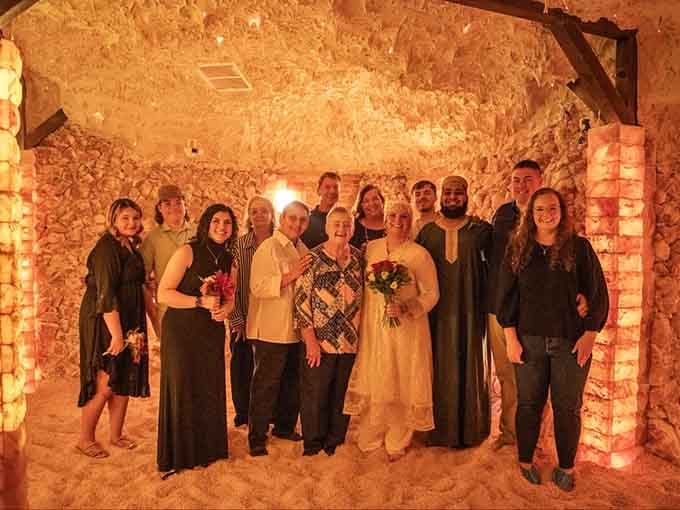 Yes, people actually get married in this salt cave, which might be the most unique wedding venue story ever.