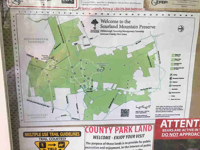 The preserve map showing all the trails you'll explore, or at least the ones you'll tell people you explored.