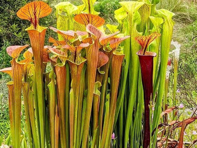 These carnivorous pitcher plants prove that even in the botanical world, some species prefer their meals with extra protein.