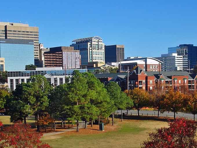 Columbia's skyline rises confidently, a capital city that balances government business with genuine Southern charm and hospitality.
