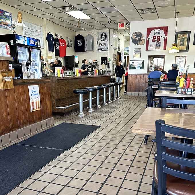 Spacious booths and tables where Michigan State fans, state workers, and hungry locals gather for exceptional comfort food.